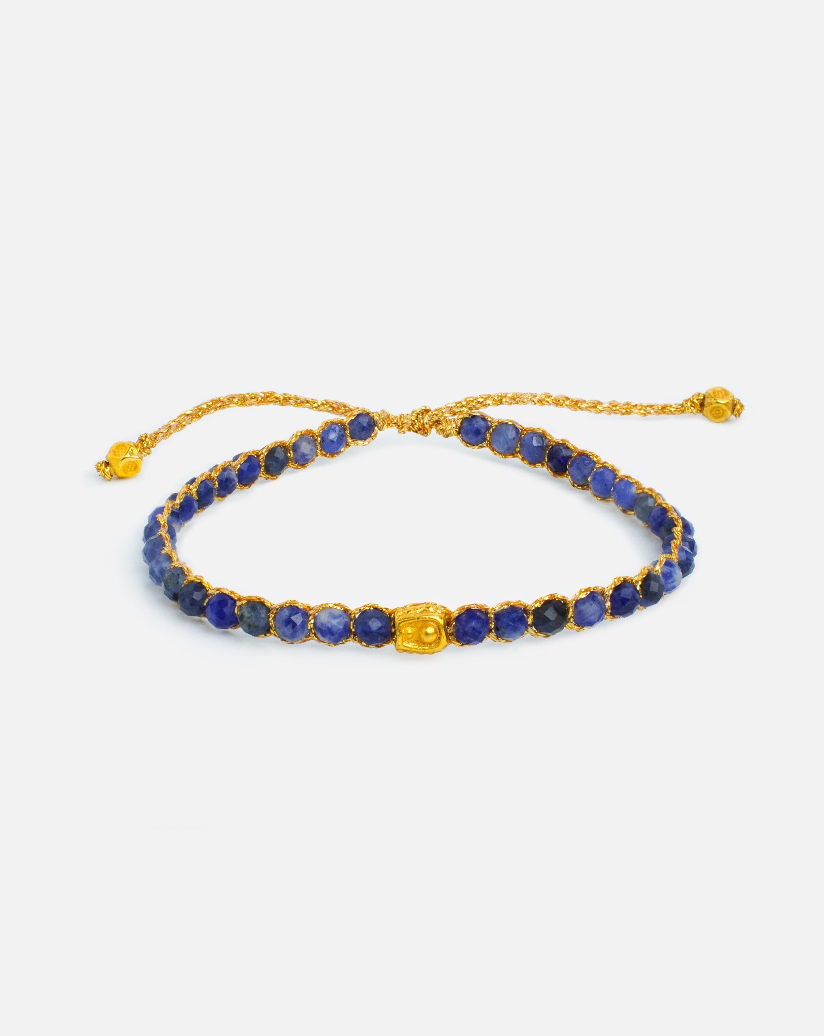 Exclusive Blue Sodalite Gemstone Bracelet Gold | Sodalite Bracelet ...