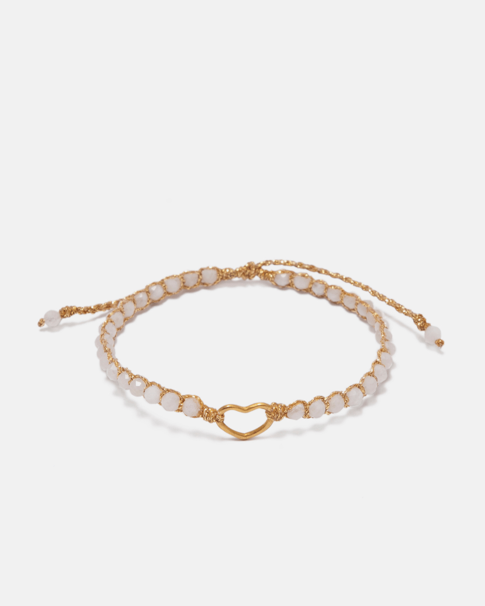 Moonstone Kids Heart Bracelet Gold | Heart Shaped Stone Bracelet ...